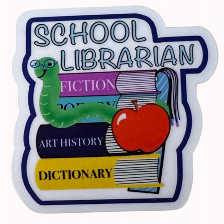 Stickers- School Librarian – Handmade on Main