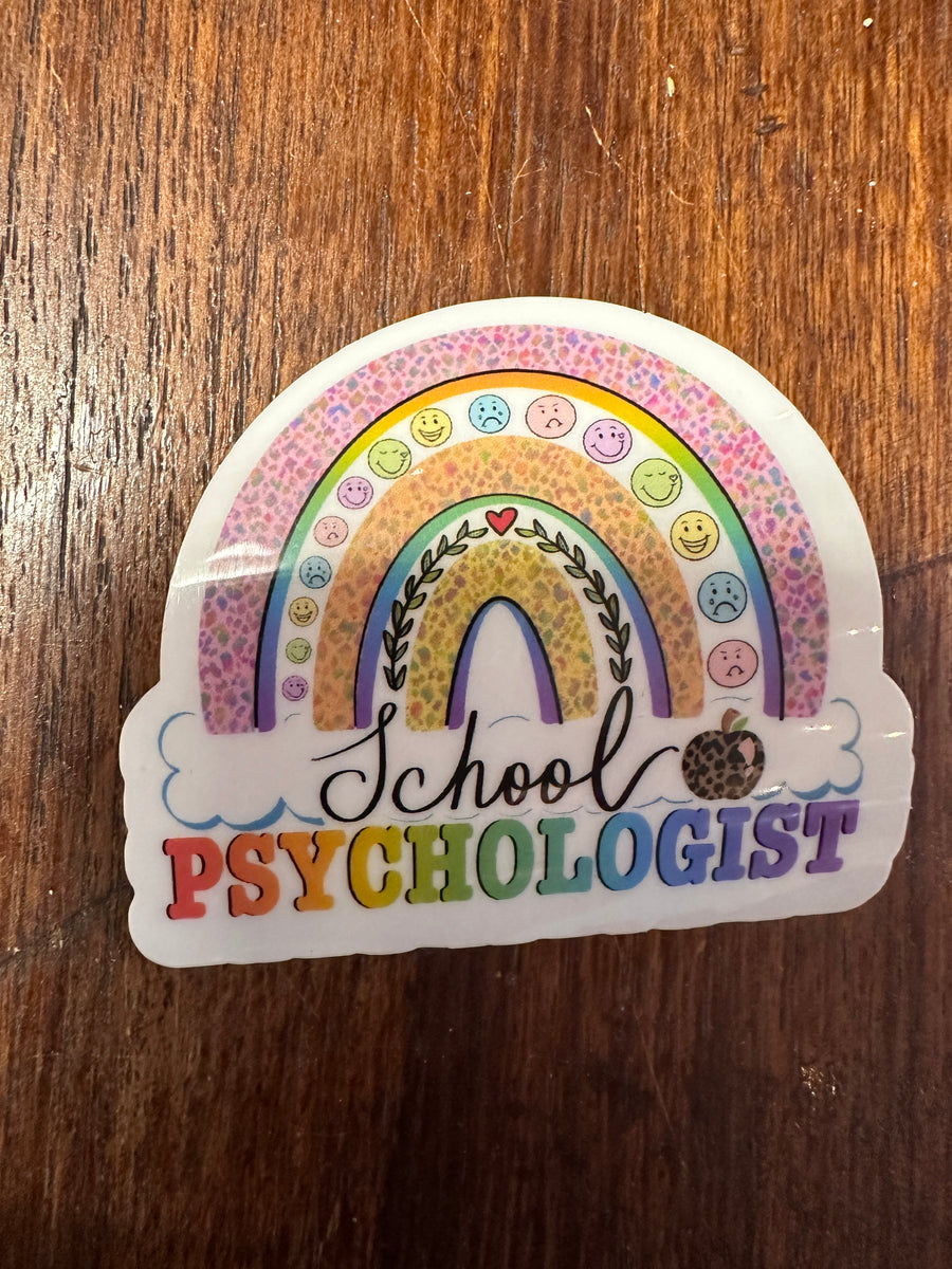 School Psychologist Waterproof Sticker – Handmade on Main